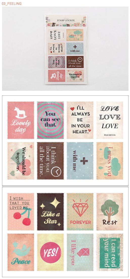 MochiThings: Antique Stamp Sticker Set v1