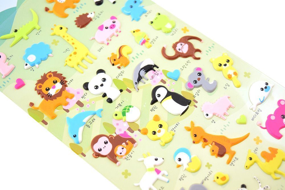 MochiThings: Mini Animal Puffy Deco Sticker