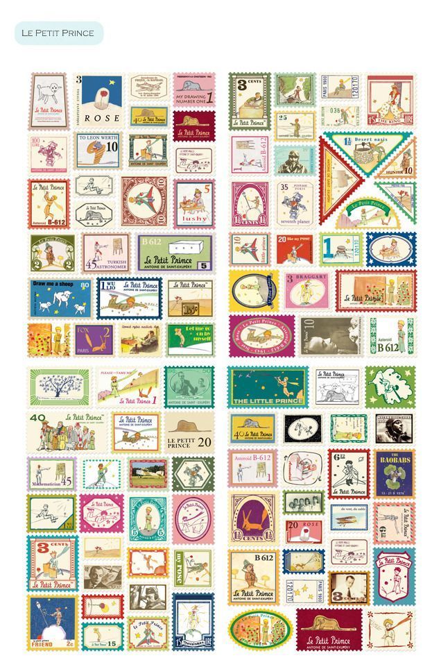 MochiThings: Classic Vintage Stamp Sticker Set