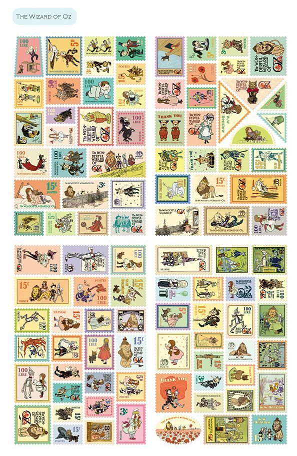 MochiThings: Classic Vintage Stamp Sticker Set