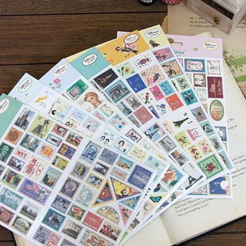 MochiThings: Classic Vintage Stamp Sticker Set