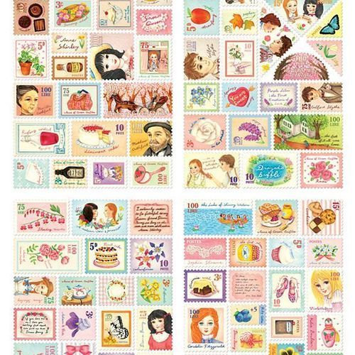 MochiThings: Classic Vintage Stamp Sticker Set