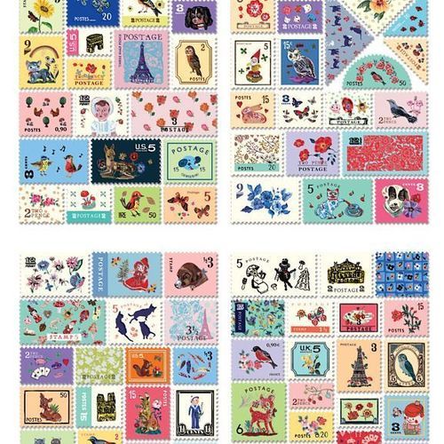 MochiThings: Classic Vintage Stamp Sticker Set