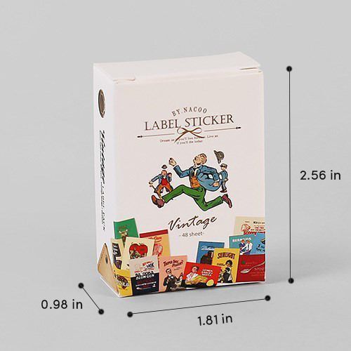 48pcs Vintage Label Sticker Set | mochithings
