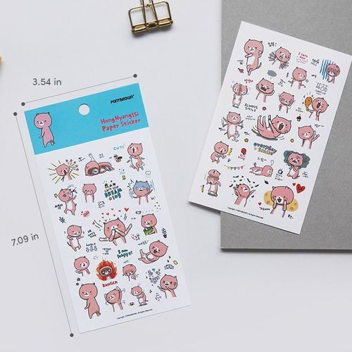 MochiThings: Excited Cat Paper Deco Sticker