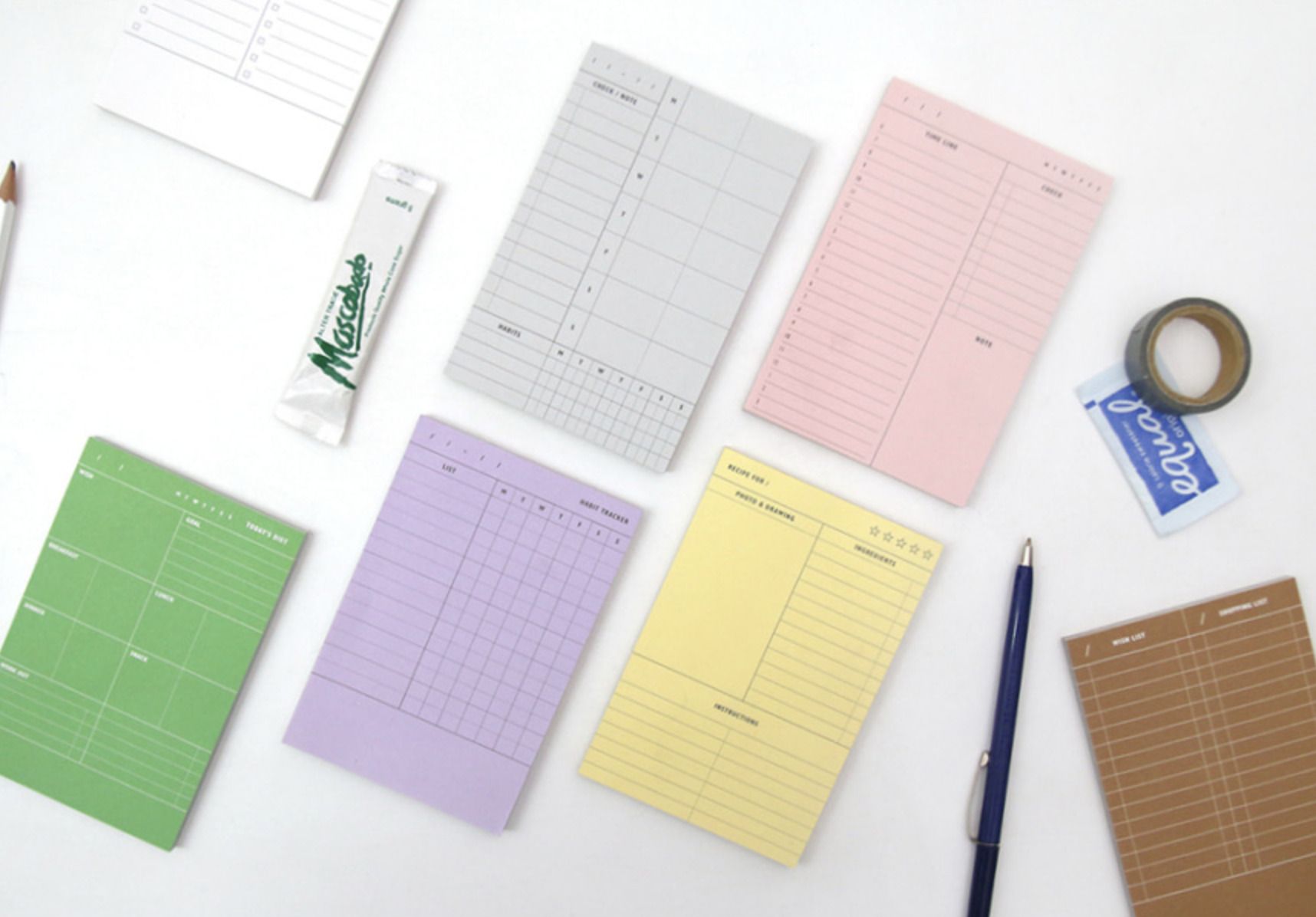 MochiThings: Vintage-colored Planning Notepad