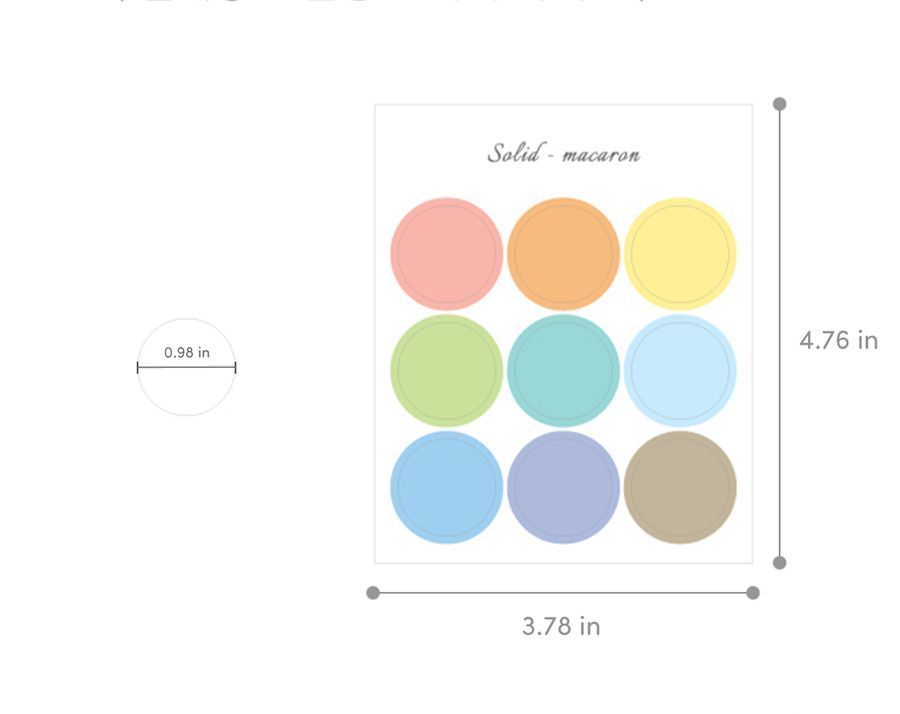 MochiThings: Solid Round Sticker Set