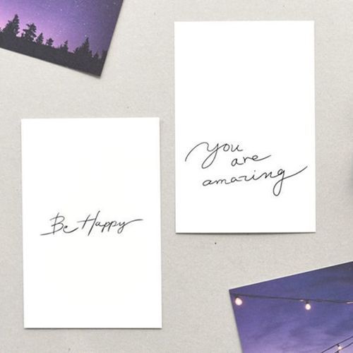 MochiThings: Calligraphy Message Postcard