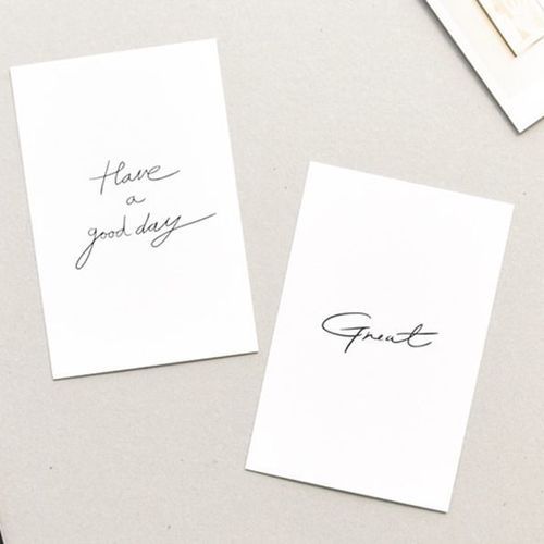 MochiThings: Calligraphy Message Postcard