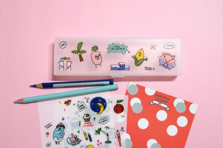 MochiThings: Pompon Drawing Sticker Set