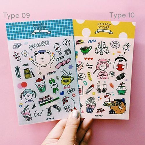 MochiThings: Pompon Drawing Sticker Set