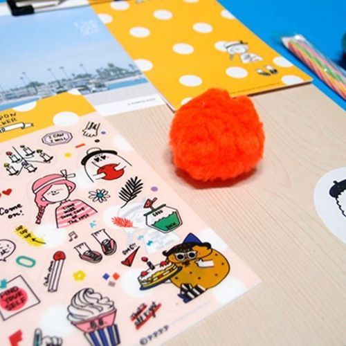 MochiThings: Pompon Drawing Sticker Set