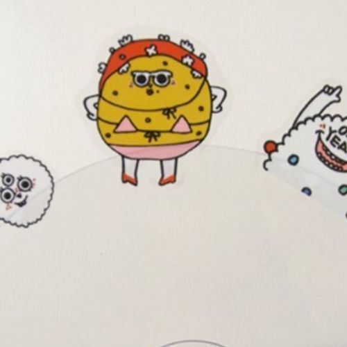 MochiThings: Pompon Drawing Sticker Set