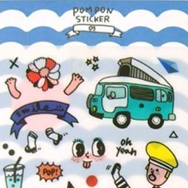 MochiThings: Pompon Drawing Sticker Set