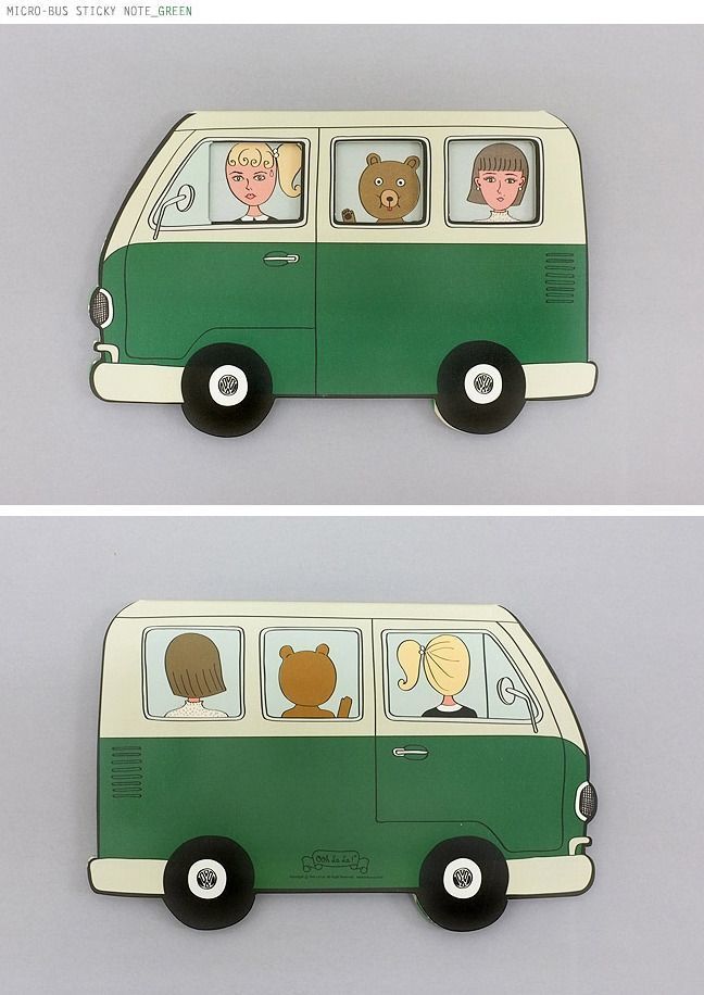 MochiThings: Microbus Sticky Note