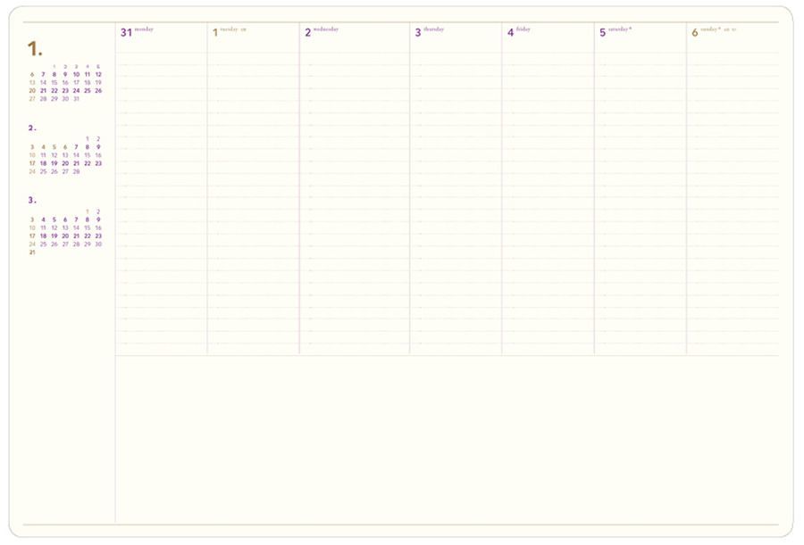MochiThings: 2019 Large Slim & Wide Weekly Planner