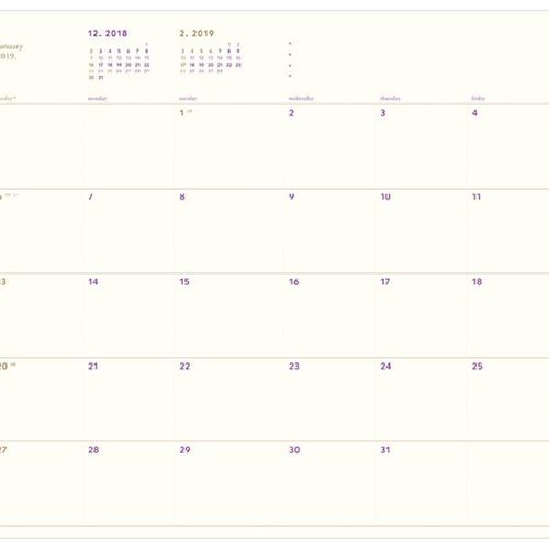 MochiThings: 2019 Large Slim & Wide Weekly Planner