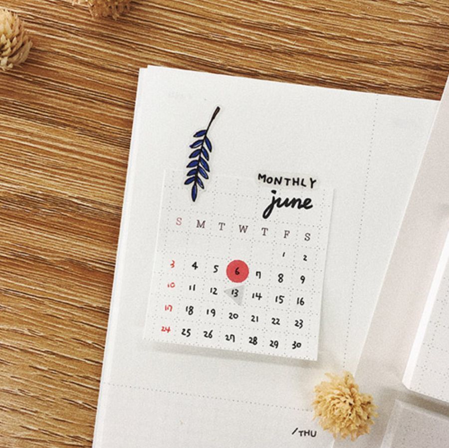 MochiThings: Mini Monthly Schedule Sticky Note