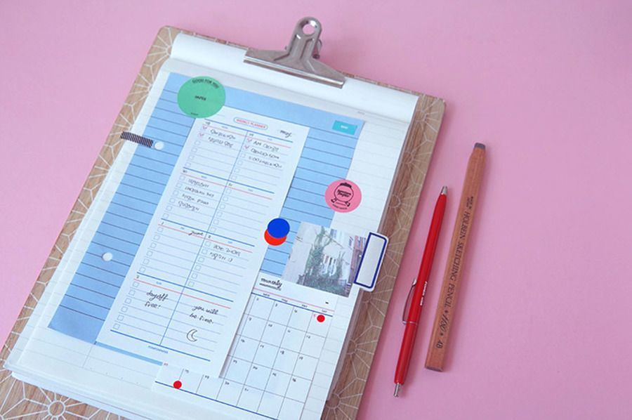 MochiThings: Pompon Weekly Schedule Sticky Note v1