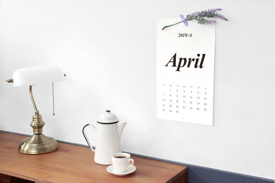 MochiThings: 2019 Simple Poster Calendar
