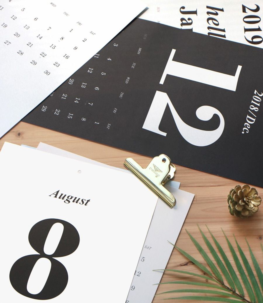 MochiThings: 2019 Simple Poster Calendar