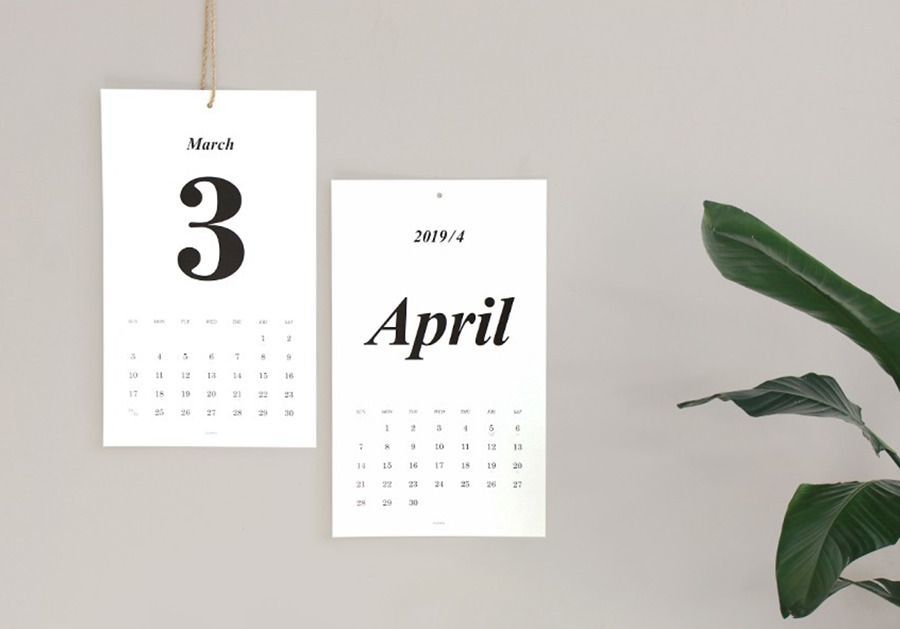 MochiThings: 2019 Simple Poster Calendar