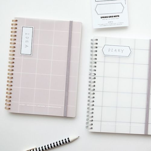 MochiThings: Grid Spiral Notebook