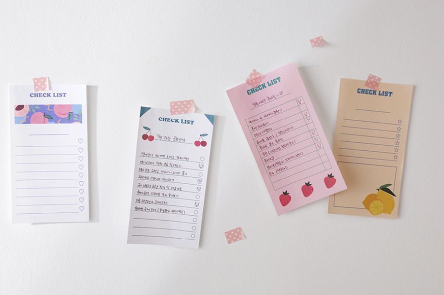 MochiThings: Fruit Checklist Notepad