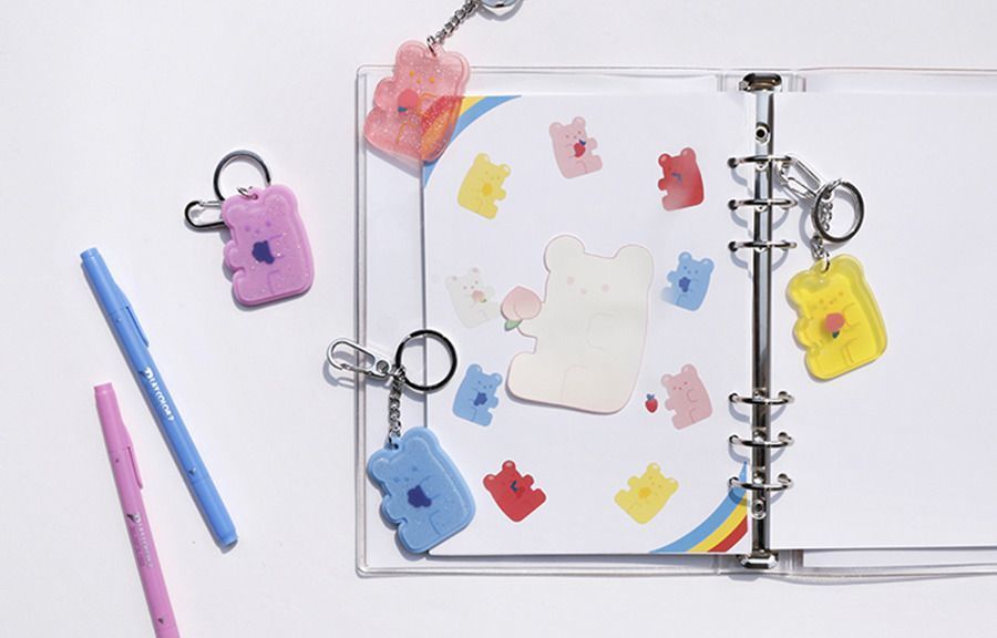 MochiThings: Retro Glitter Epoxy Key Ring