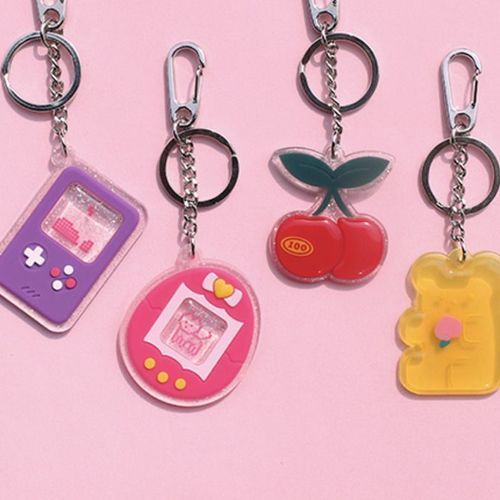 MochiThings: Retro Glitter Epoxy Key Ring