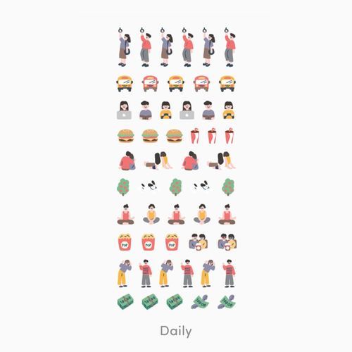 Mini Dailylike Diary Sticker v1 | mochithings