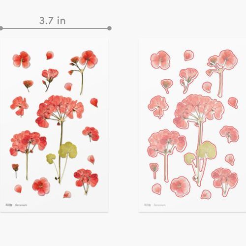 MochiThings: Geranium Pressed Flower Sticker