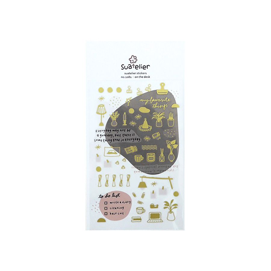 MochiThings: Gold Office Deco Sticker