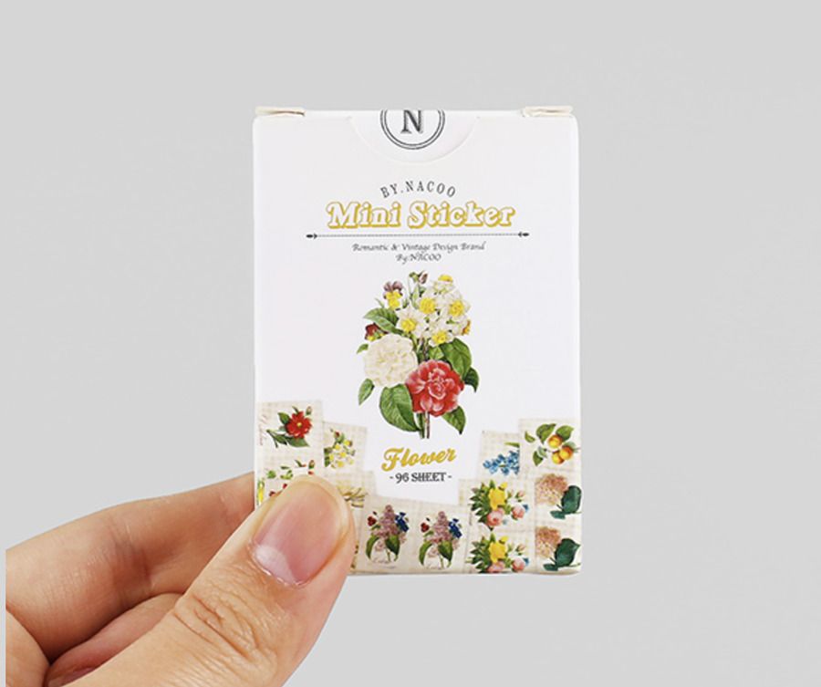 MochiThings: 96pcs Flower Label Sticker Set