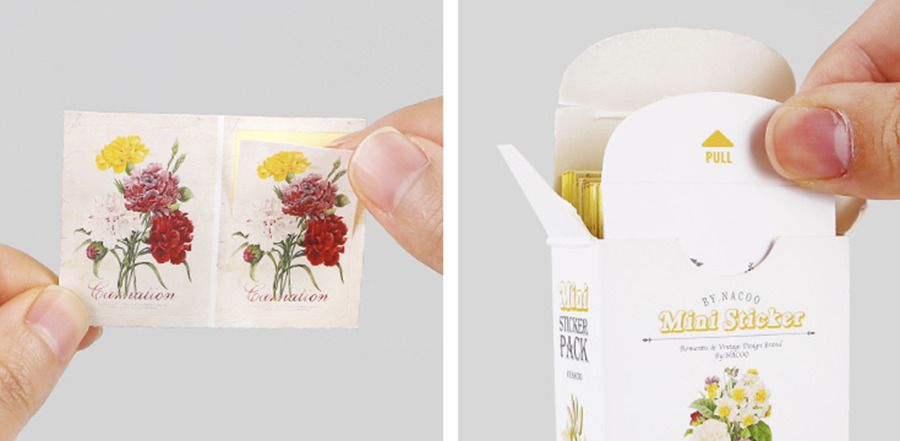 MochiThings: 96pcs Flower Label Sticker Set