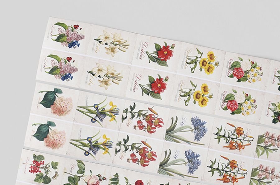 MochiThings: 96pcs Flower Label Sticker Set