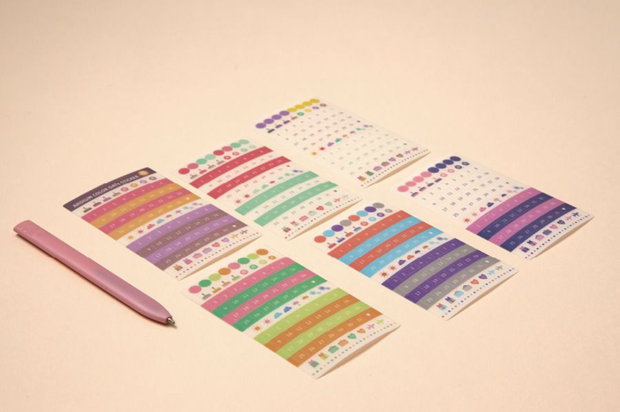 MochiThings: Colorful Date Sticker Set v2