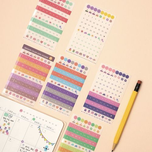 MochiThings: Colorful Date Sticker Set v2