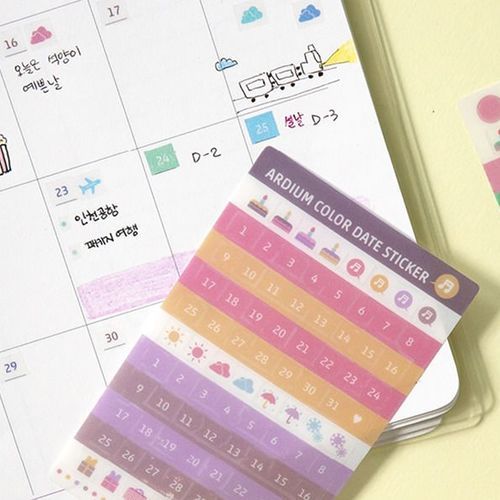 MochiThings: Colorful Date Sticker Set v2