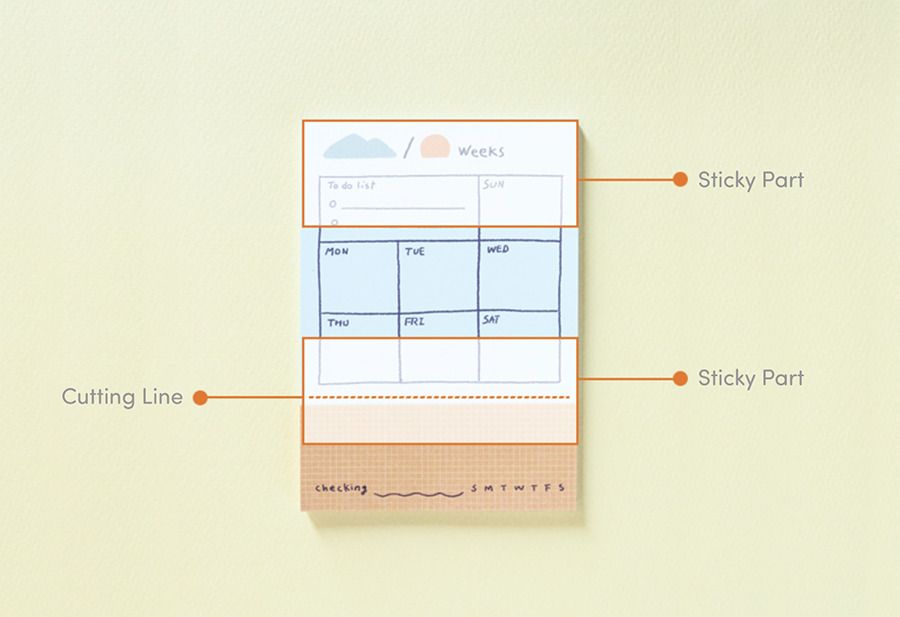 MochiThings: Two Way Timetable Sticky Note