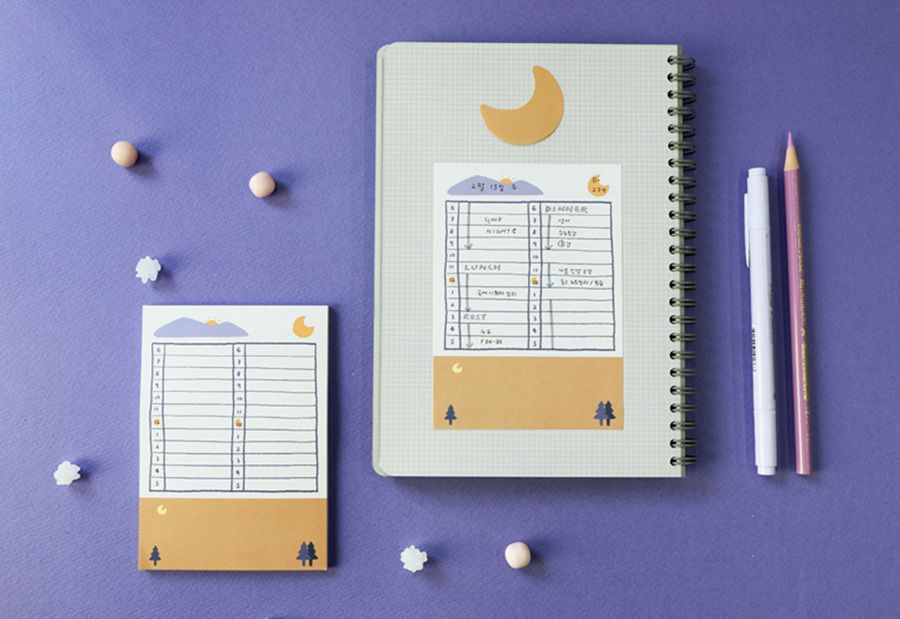 MochiThings: Two Way Timetable Sticky Note