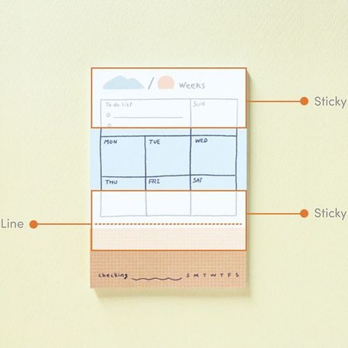 MochiThings: Two Way Timetable Sticky Note