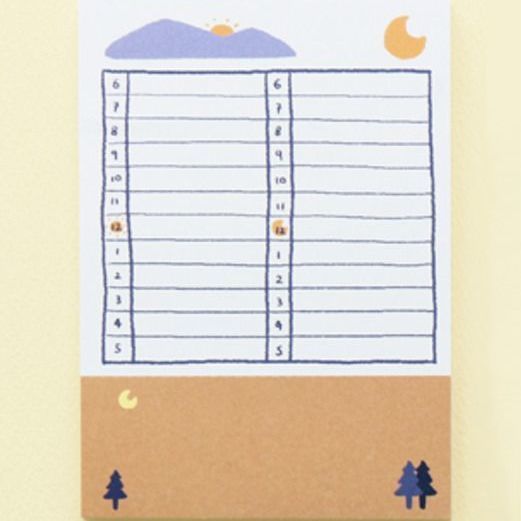 MochiThings: Two Way Timetable Sticky Note