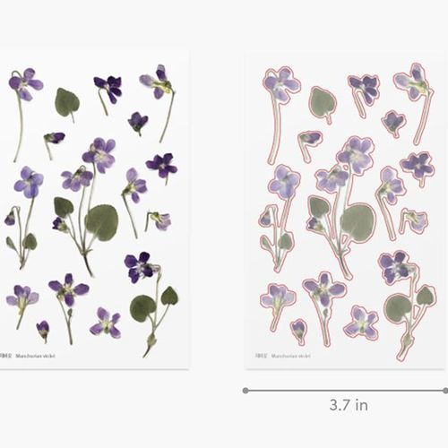 MochiThings: Violet Pressed Flower Sticker