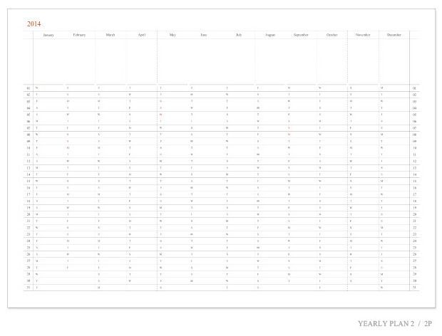 MochiThings: Large Basic Monthly Planner