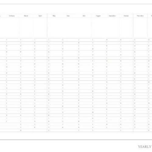MochiThings: Large Basic Monthly Planner