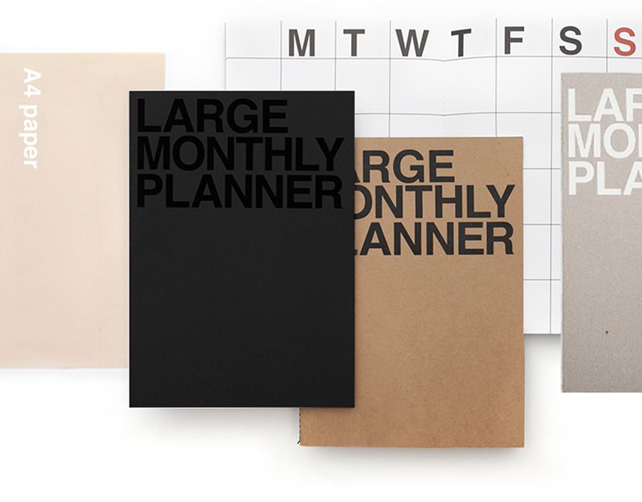 MochiThings: Black Large Monthly Planner