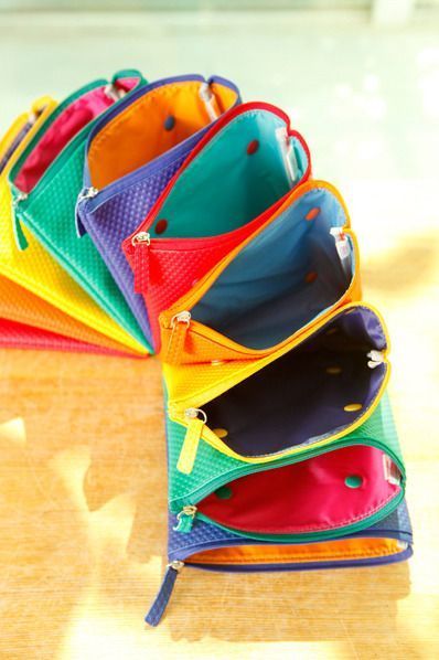 MochiThings: Medium Colorful Block Button Pouch