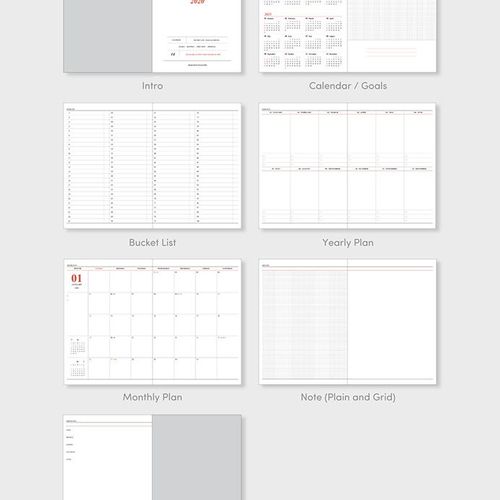 MochiThings: 2020 Small Classic Monthly Planner
