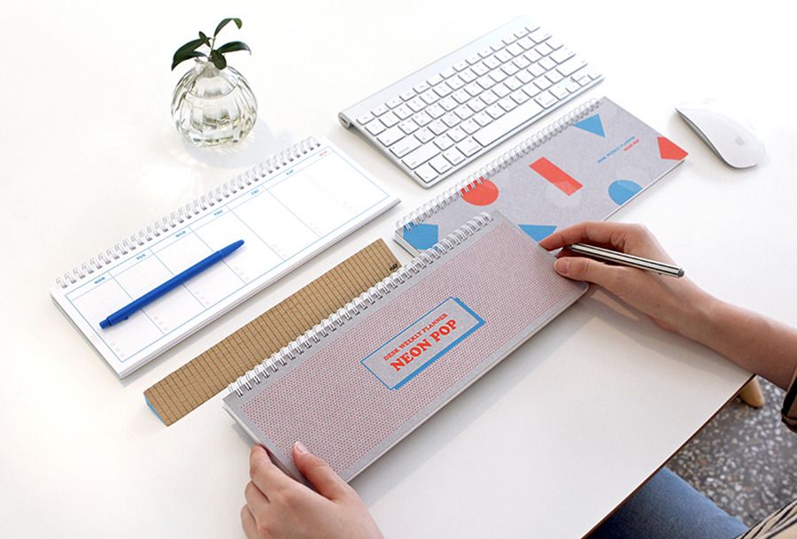 MochiThings: Neon Pop Desk Weekly Planner